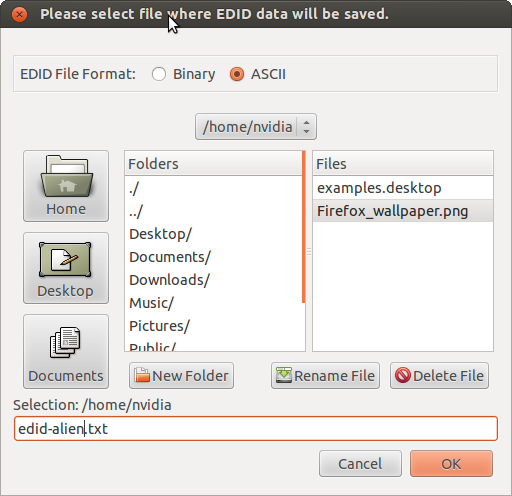 Gestión de un EDID de pantalla en Linux – NVIDIA